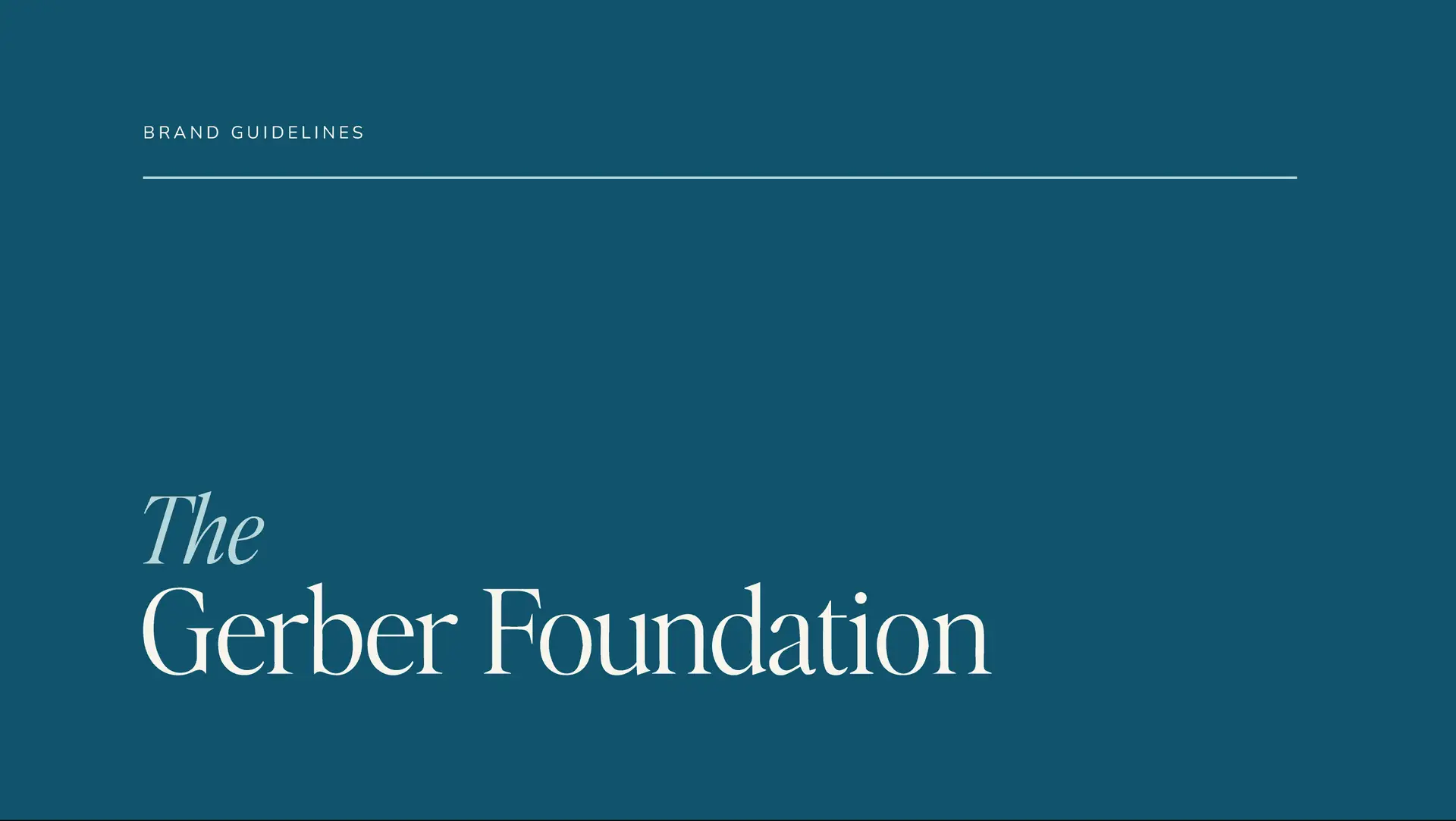 The Gerber Foundation – Well Design Studio